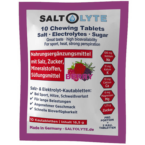 Tabletki do ssania Saltolyte - CHEWING TABLETS, owoce leśne - 10 szt ...